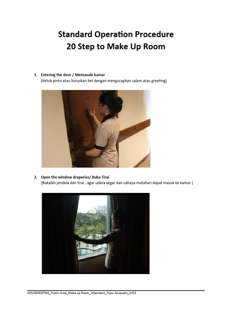 Prosedur 20 Langkah Make Up Room | PDF | Griya & Taman