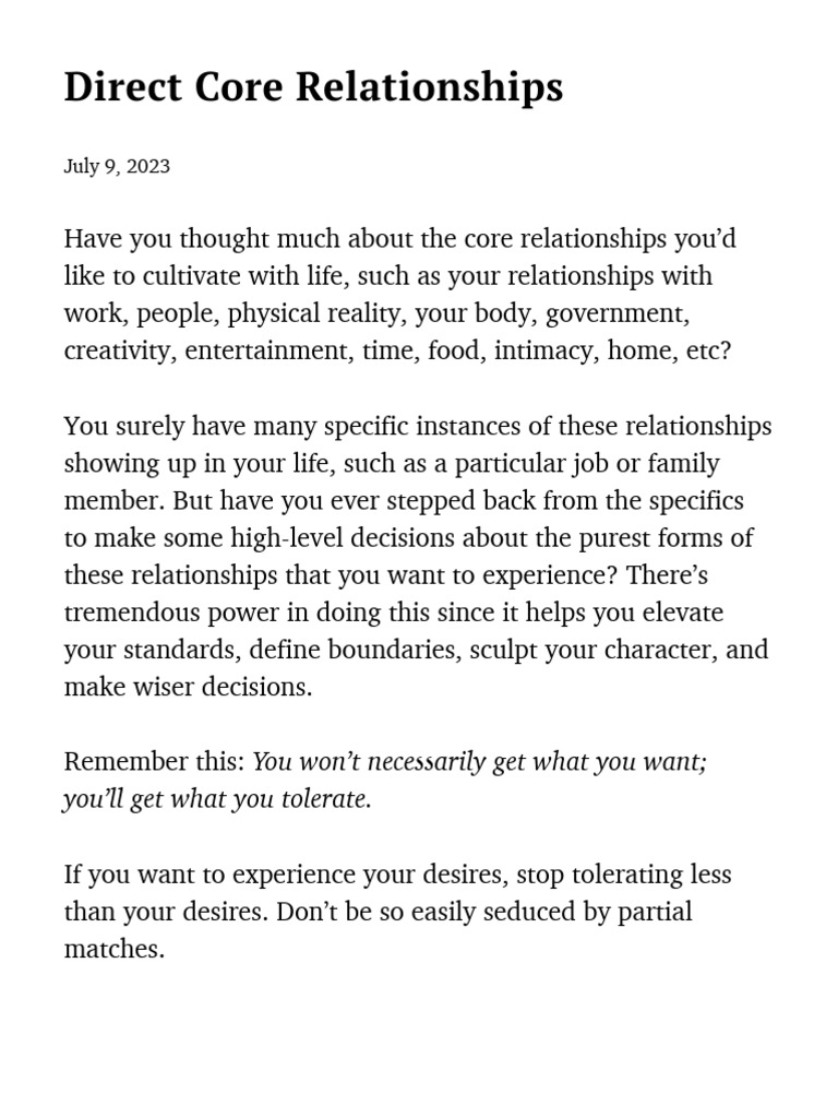 Direct Core Relationships | PDF | Community | Social Media Direct Core Relationships | PDF | Community | Social Media