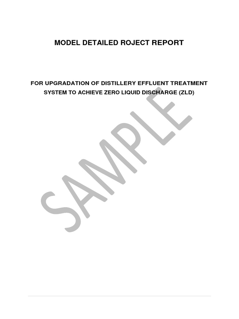 241804052027.Sample-DPR Upgradation Distillery Effluent Treatment System | PDF | Anaerobic ...