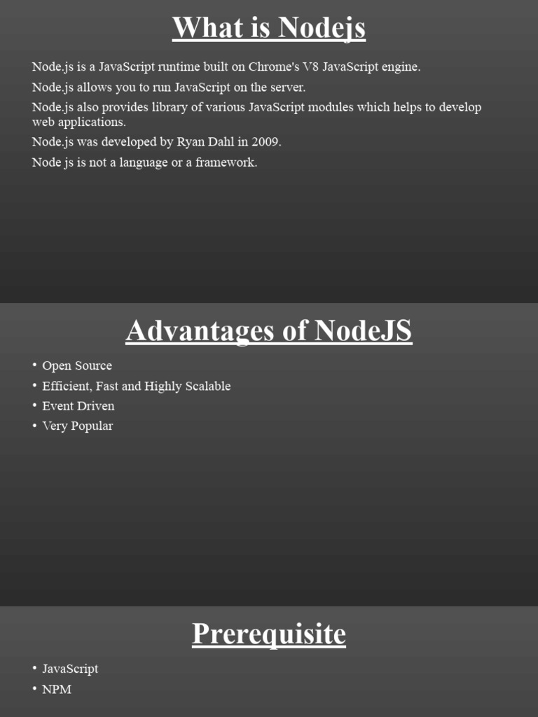 1. Introduction to NodeJs | PDF