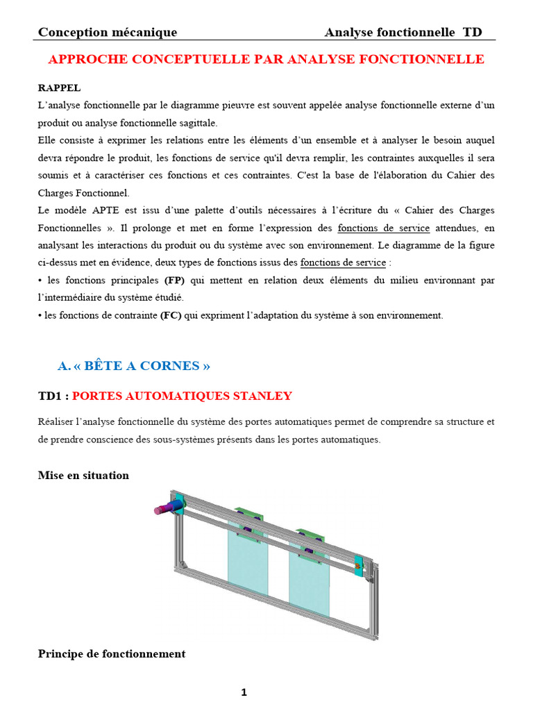 Analyse fonctionnelle des systèmes techniques | PDF | Usinage ...
