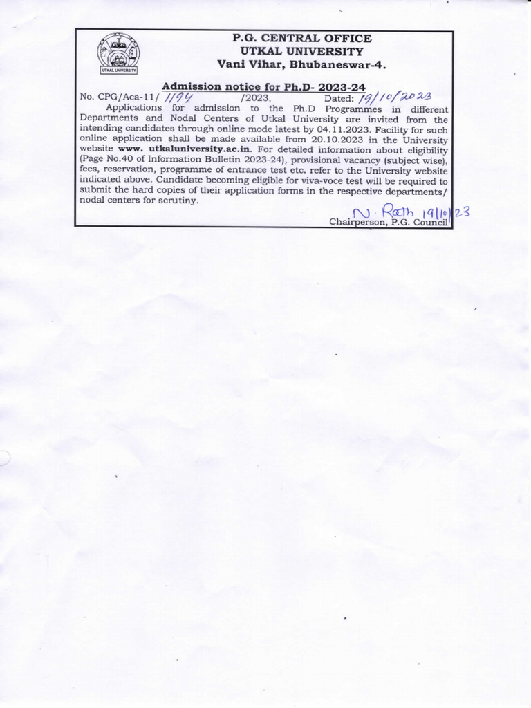 PH.D Advertisement 2 | PDF