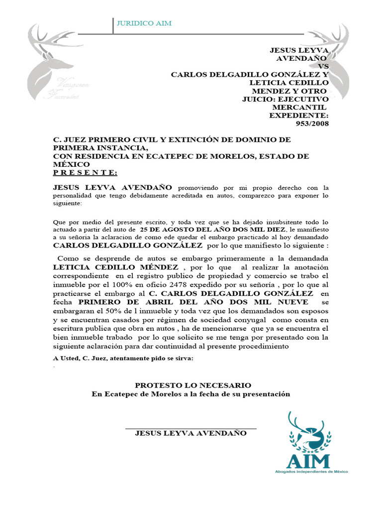 Aclaracion Jesus Leyva | PDF