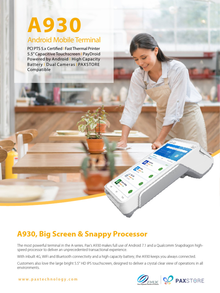 Android Mobile Terminal: A930, Big Screen & Snappy Processor | PDF ...