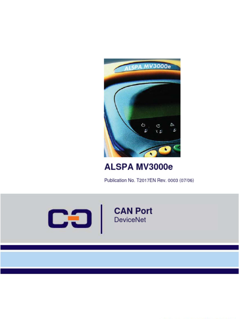 T2017EN - 0003 - 0706 CAN Port DeviceNet | PDF
