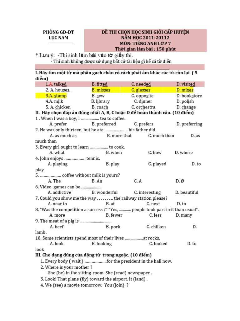 De Thi Chon HSG | PDF | Vietnam