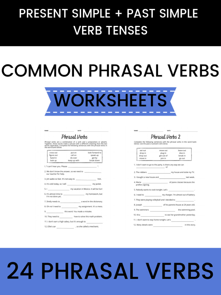 Worksheets: Common Phrasal Verbs | PDF | Verb | Language Mechanics
