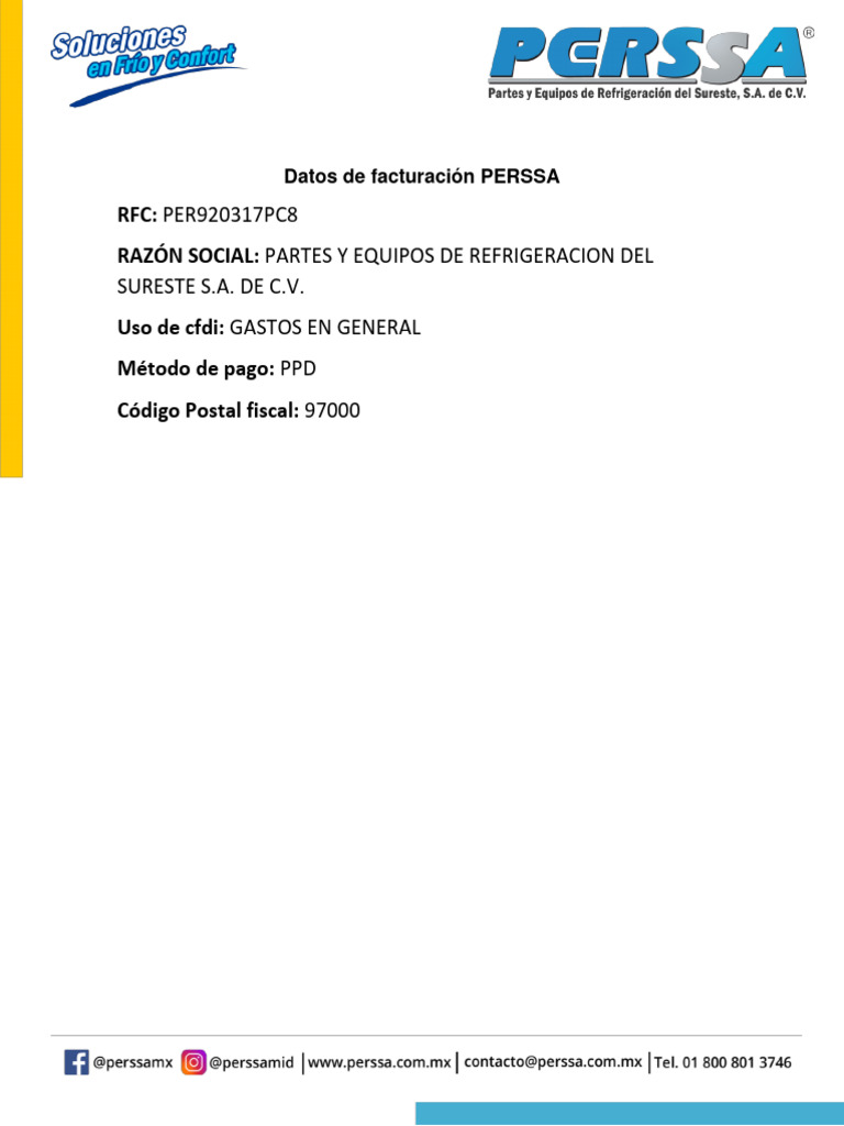 Facturacion Perssa | PDF