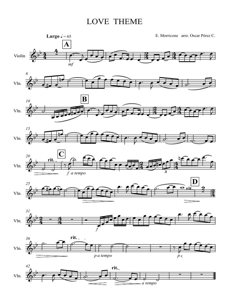 LOVE THEME - Partitura Completa | PDF