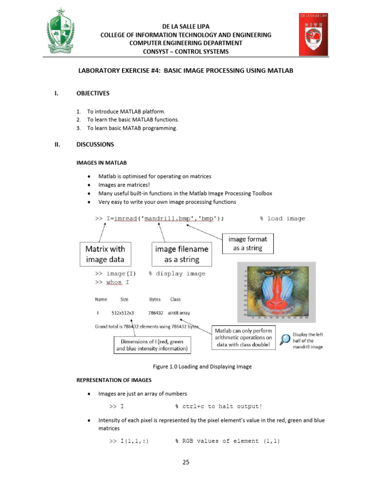 Laboratory Exercise 4 (Consyst) - 1 | PDF | Matlab | Rgb Color Model