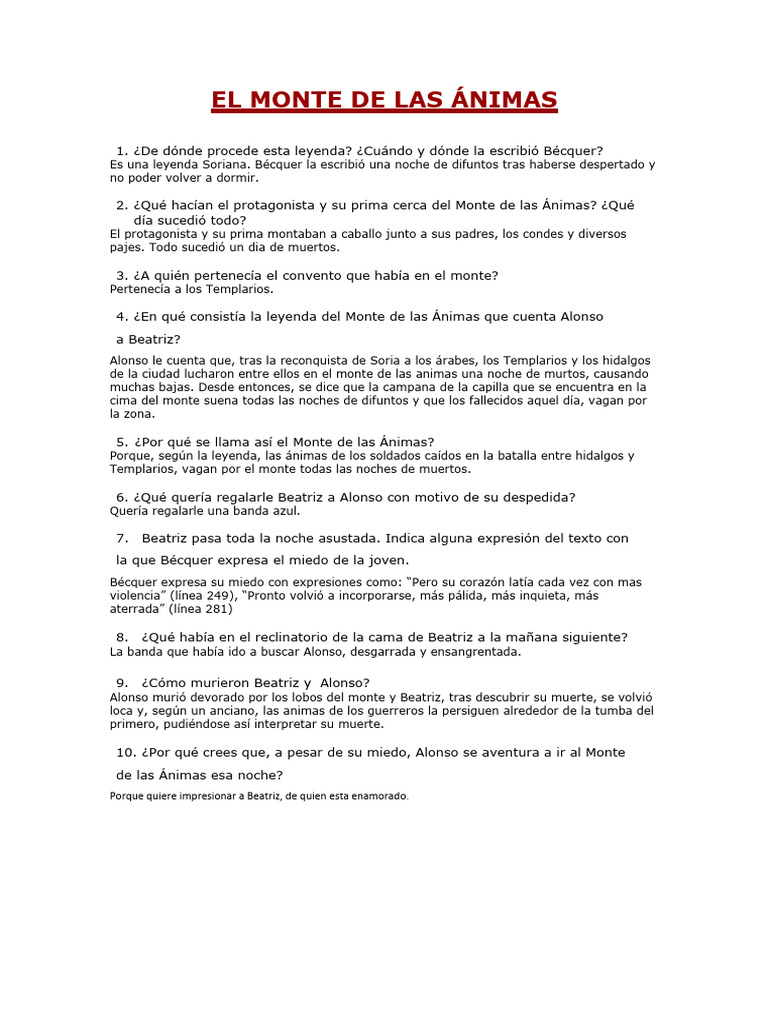 El Monte de Las Ánimas | PDF