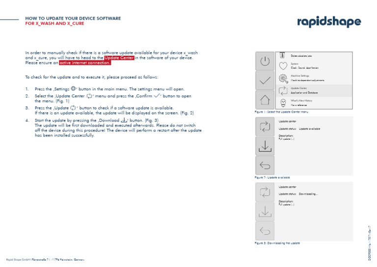 X - Wash-X - Cure - How To Update Device Software - DOCR000445 - V1-En | Download Free PDF ...