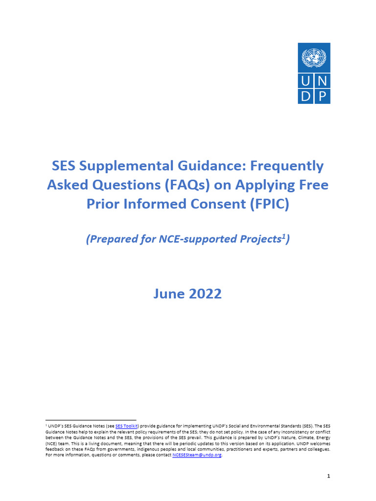 SES Supplemental Guidance: Frequently Asked Questions (FAQs) On ...