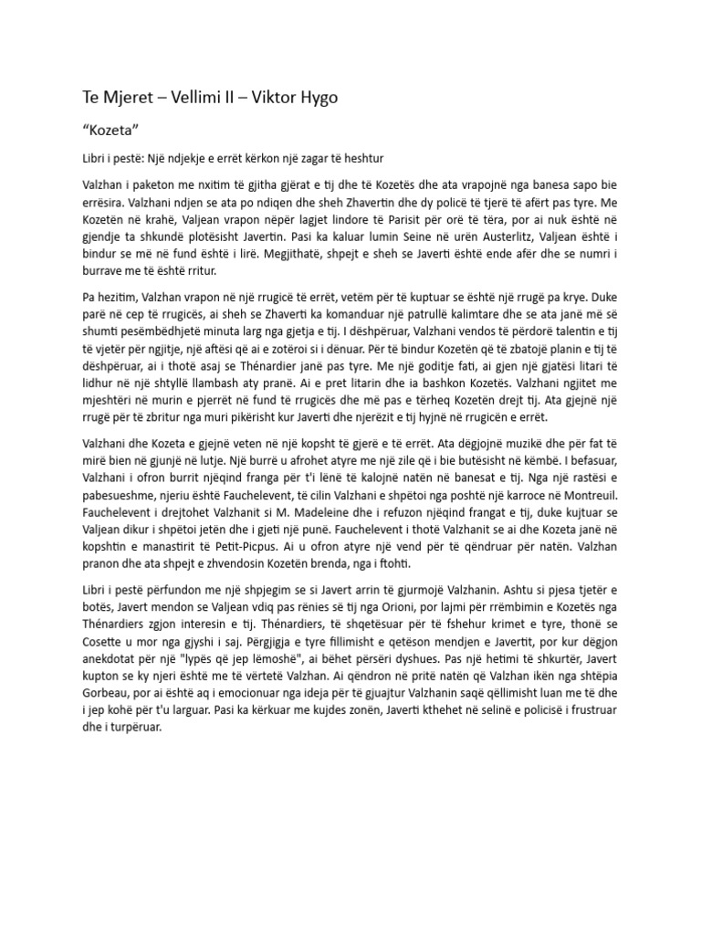 Te Mjeret (Vellimi 2) - Viktor Hugo | PDF