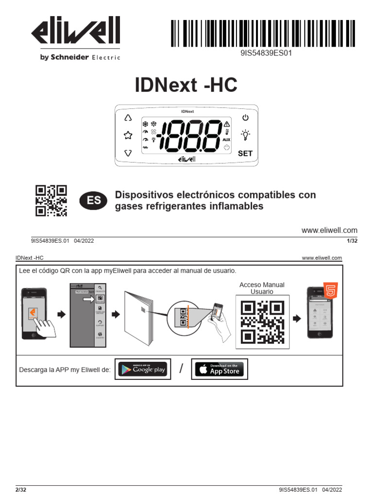 9is54839es.01 Is Idnext - HC Es 0422 | PDF | Refrigerador | Electricidad