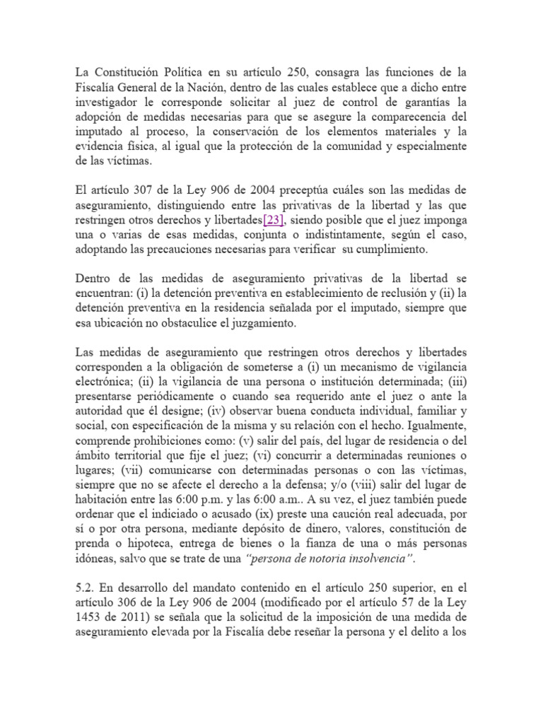La Constitución Política en Su Artículo 250 | Descargar gratis PDF ...