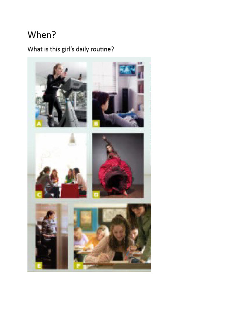 Daily Routine Activities and Questions | PDF | Language Arts & Discipline