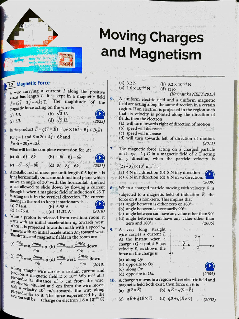 Moving Charge and Magnetism | PDF