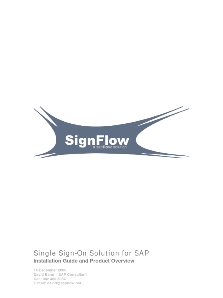 SignFlow Setup and Overview | PDF | Password | Menu (Computing)