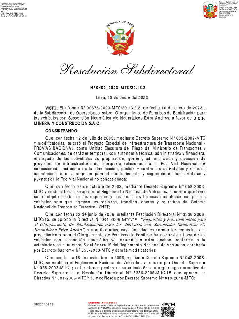 6) Bonificacion BDH-971 | PDF | Eje | Neumático