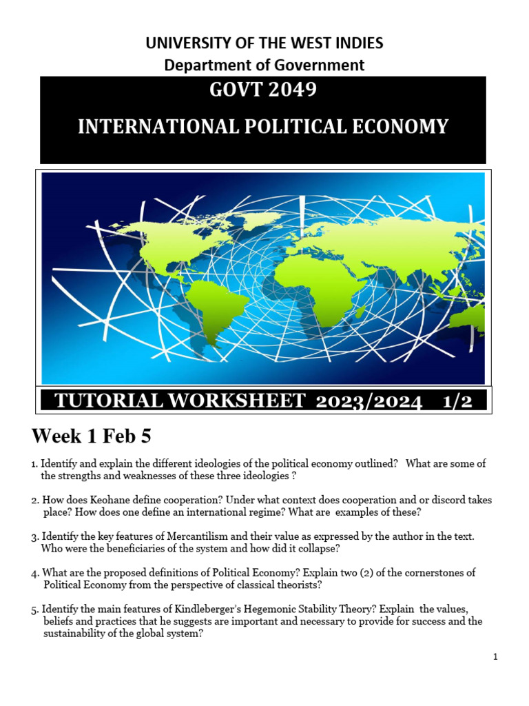 Govt2049 Tutorial Worksheet 2023 2024 Fin | PDF | International ...