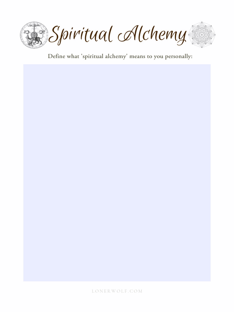 Freebie Spiritual Alchemy Article Worksheet Ensoulment | PDF