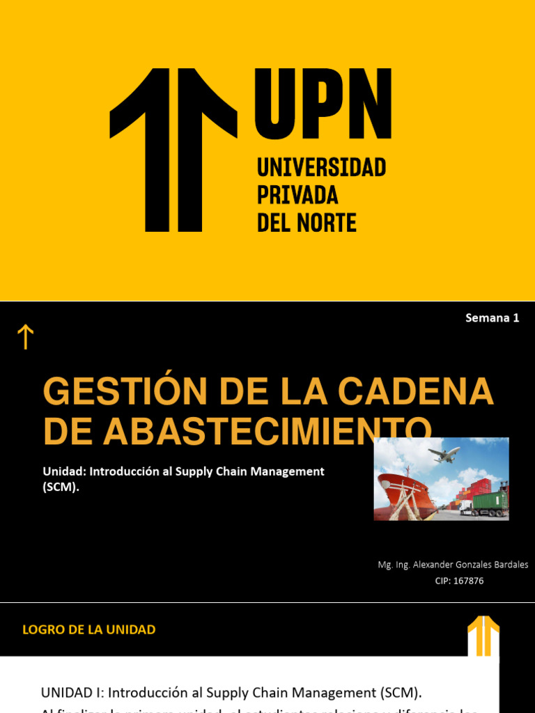 Introducción A La Cadena de Suministro (Semana 1 2023) | PDF | Gestión de la cadena de ...