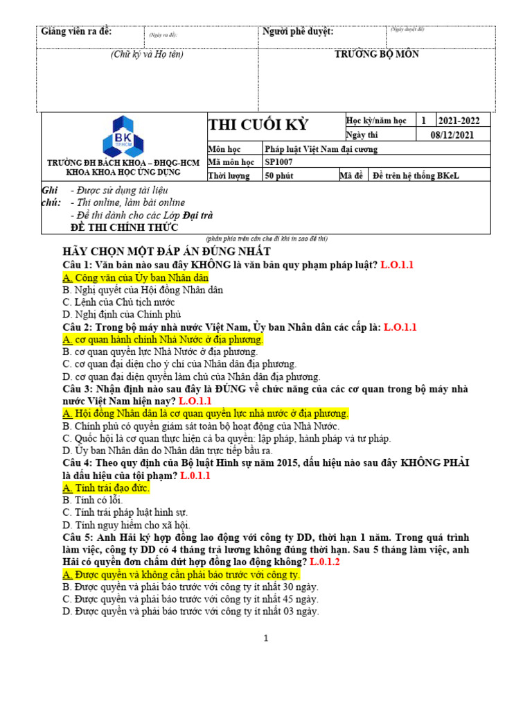 Hk211-Đethi 2 | PDF