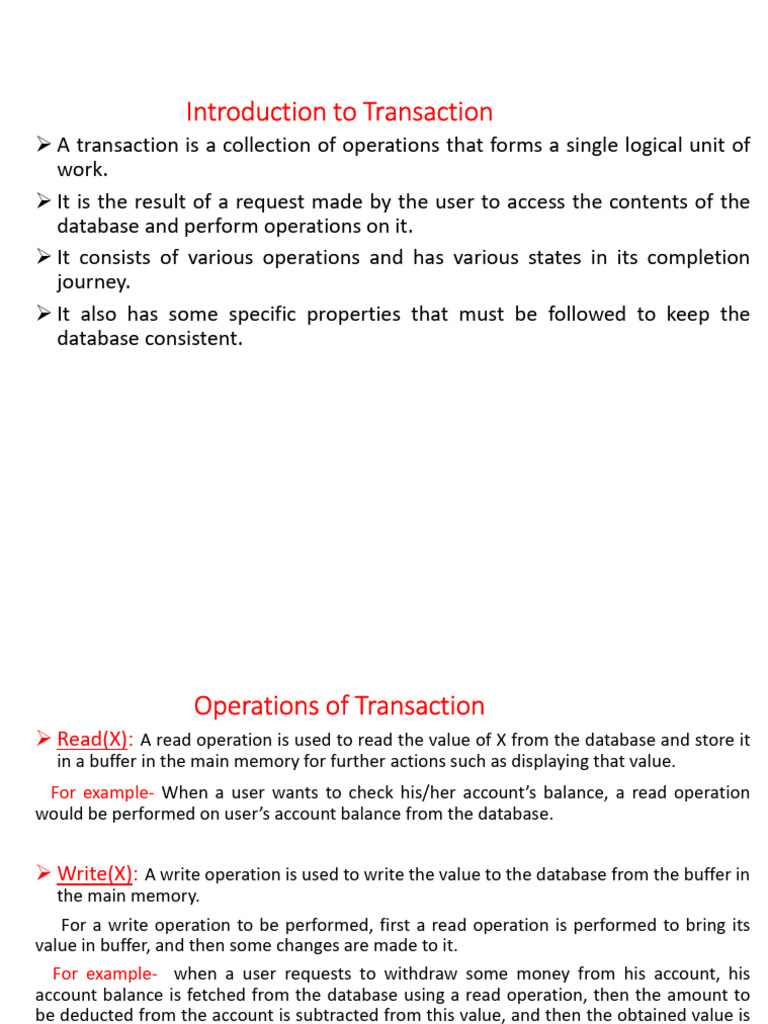 Introduction To Transaction | PDF