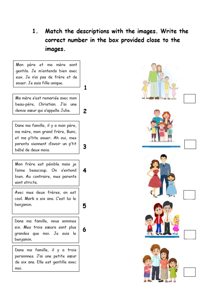 Match The Descriptions With The Images | PDF