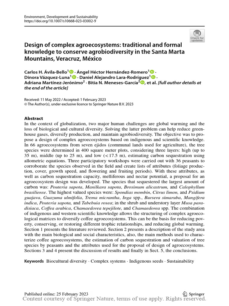 Design-Complex_Systems-Agrobiodiversity | PDF | Nature | Earth Sciences