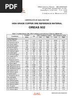 OREAS 600b Certified Analysis Report | PDF | P Value | Standard Deviation