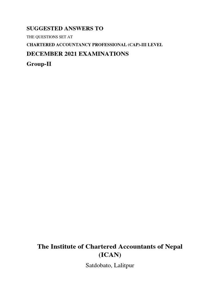 Group Ii - December 2021 | PDF | Audit | Risk