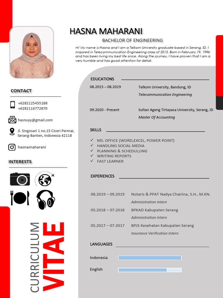 Contoh CV | PDF | Universities And Colleges | Indonesia