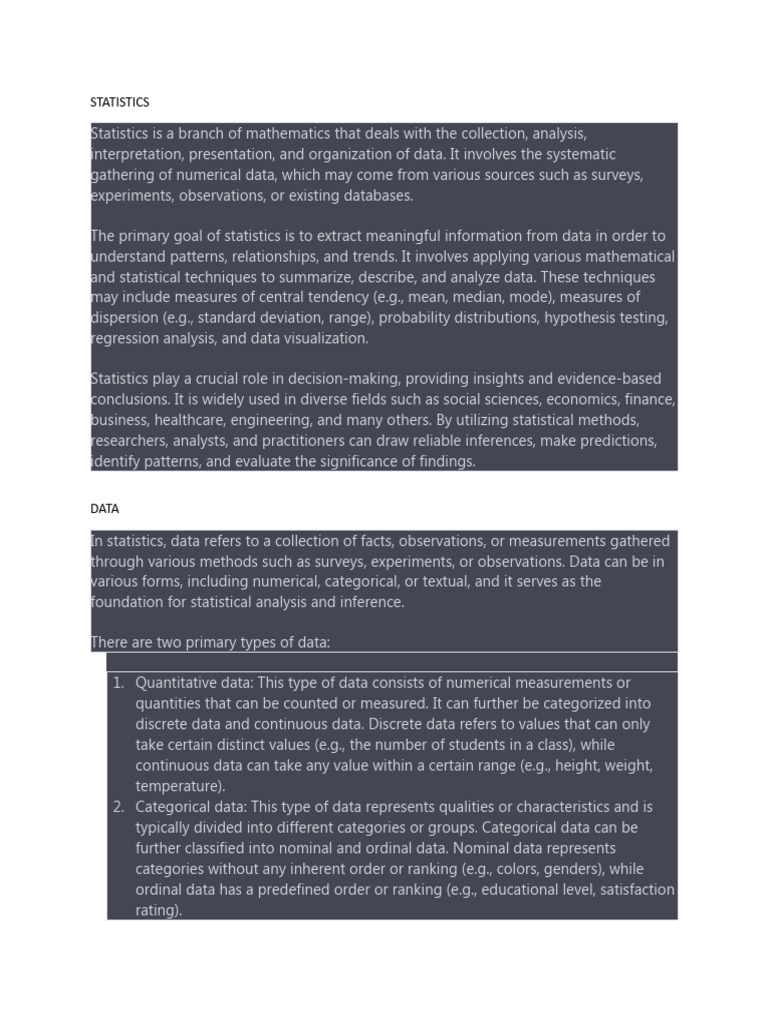 Statistics Theory Notes | PDF | Statistics | Regression Analysis