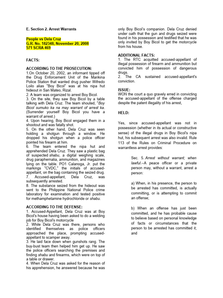 Consti 2 Digest Part2 PDF Free | PDF | Search Warrant | Arrest