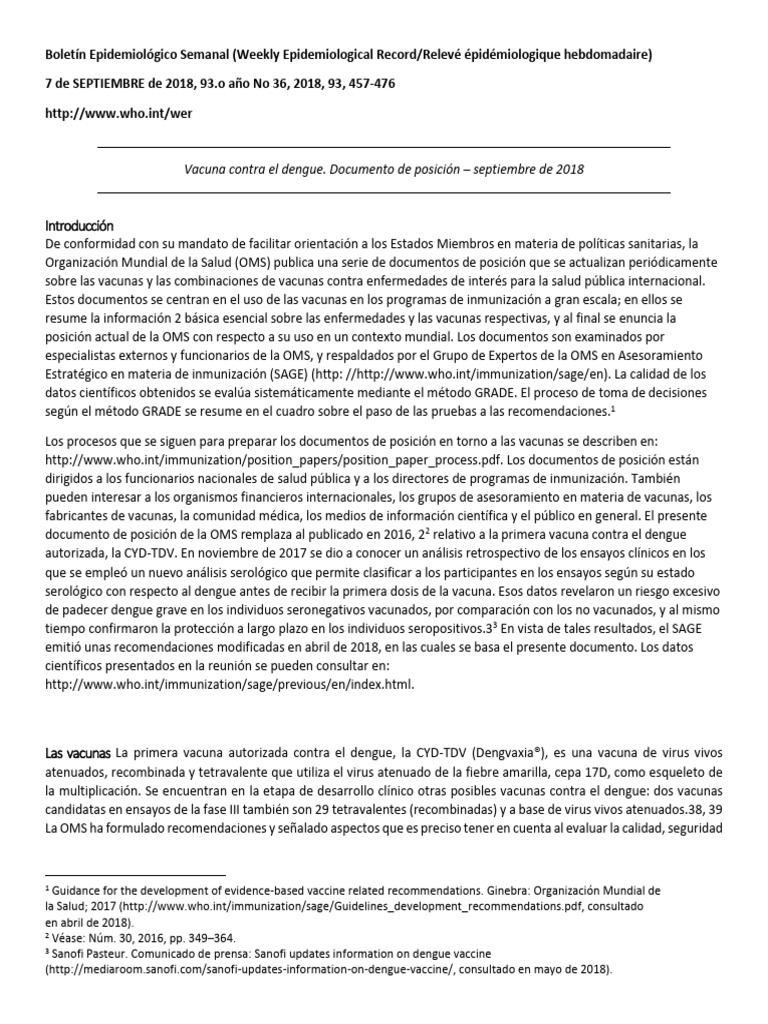 Weekly Epidemiological Record Relevé Épidémiologique Hebdomadaire | PDF ...