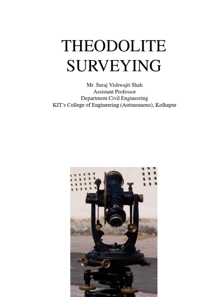 3.theodolite - Measurement of Angles, Prolonging of Line | PDF
