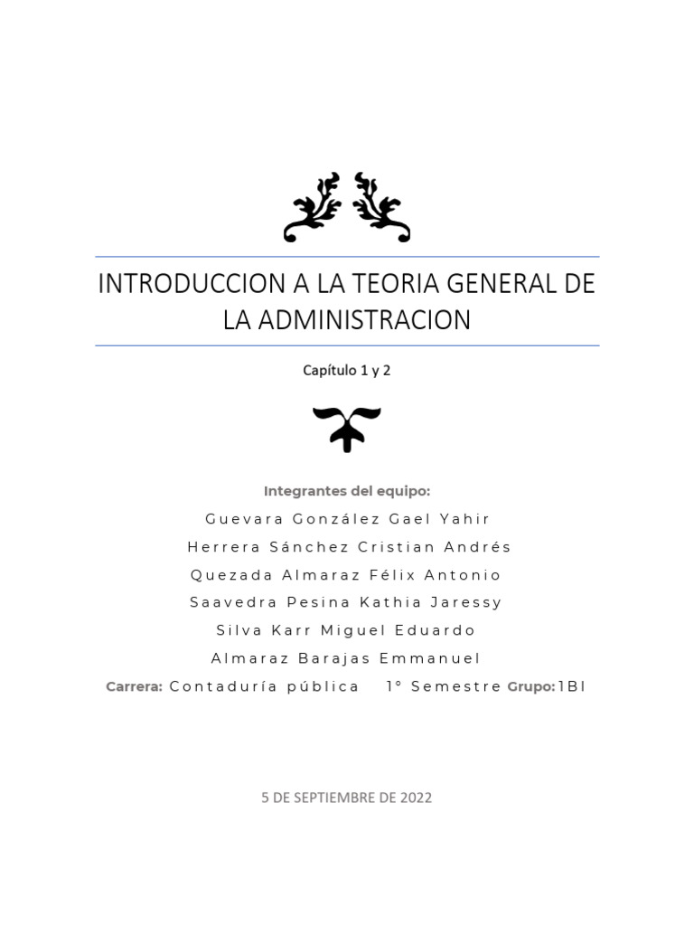 Equipo 6 Ev1 Teoria de La Admin | PDF