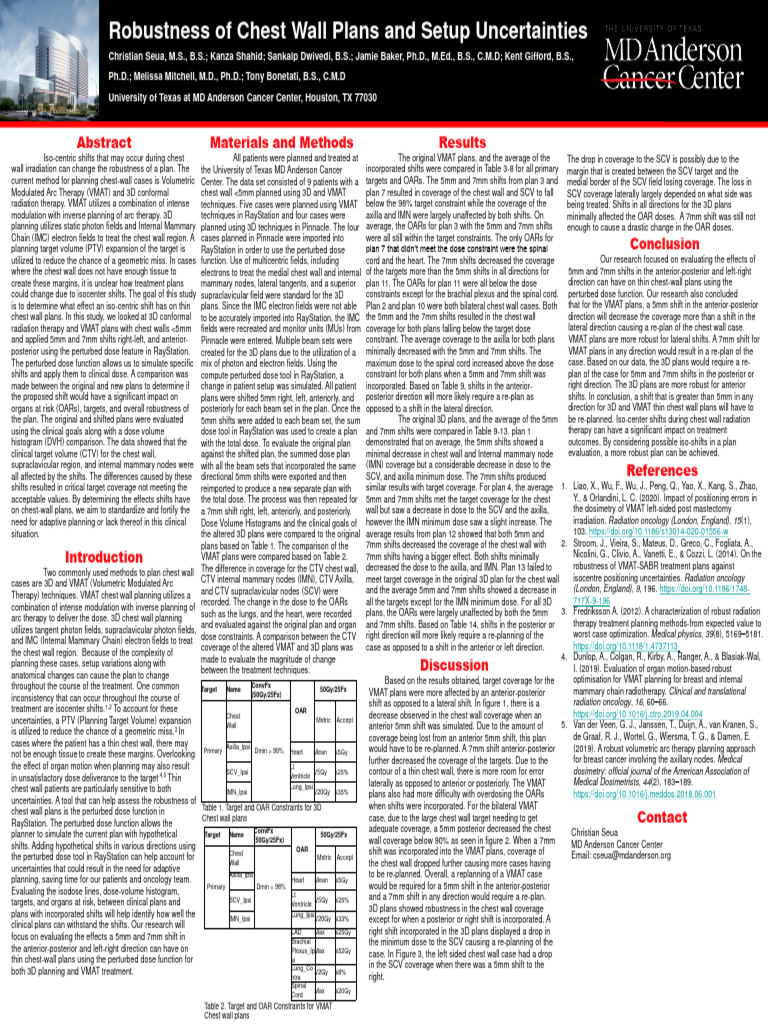 Chest Wall Plan Robustness Analysis | PDF | Radiation Therapy | Radiology