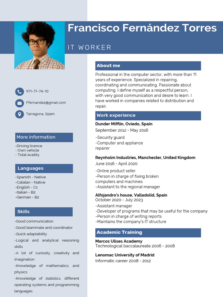 Currículum Francisco Fernández | PDF | Cognitive Science | Cognition