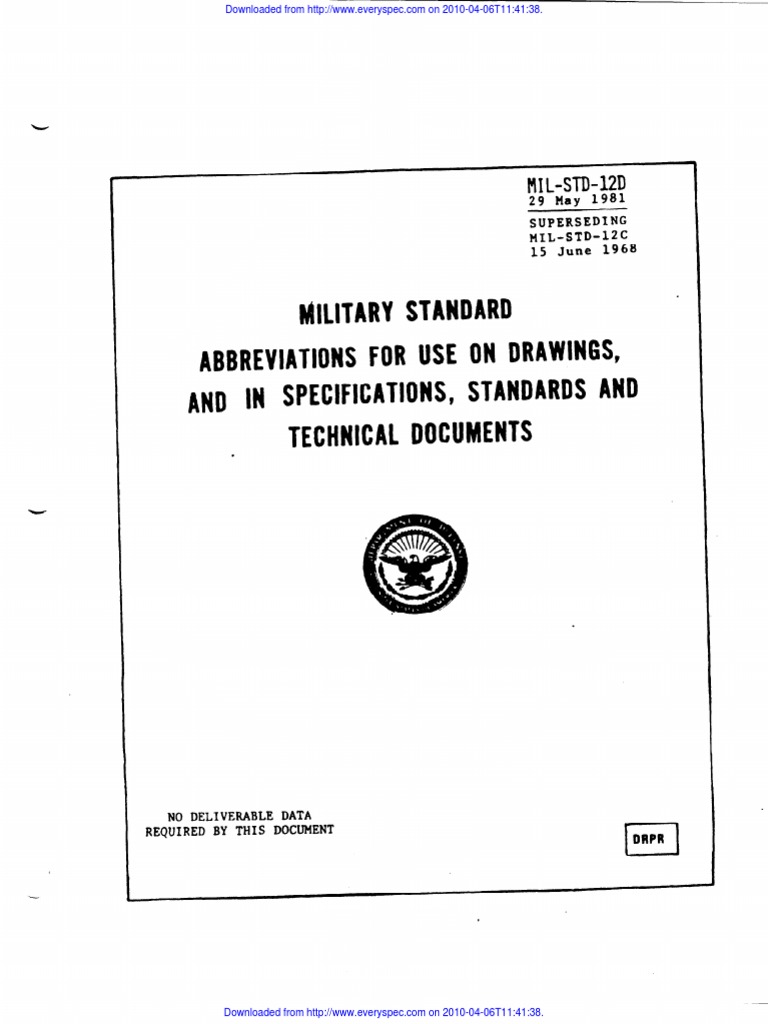 MIL-STD-12D[1] | Specification (Technical Standard) | Letter Case