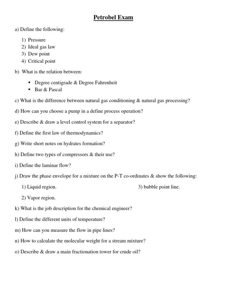 Petrobel Exam Overview and Concepts | PDF