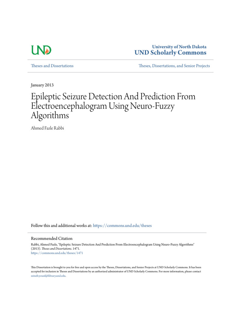 Epileptic Seizure Detection and Prediction From Electroencephalog | PDF | Electroencephalography ...