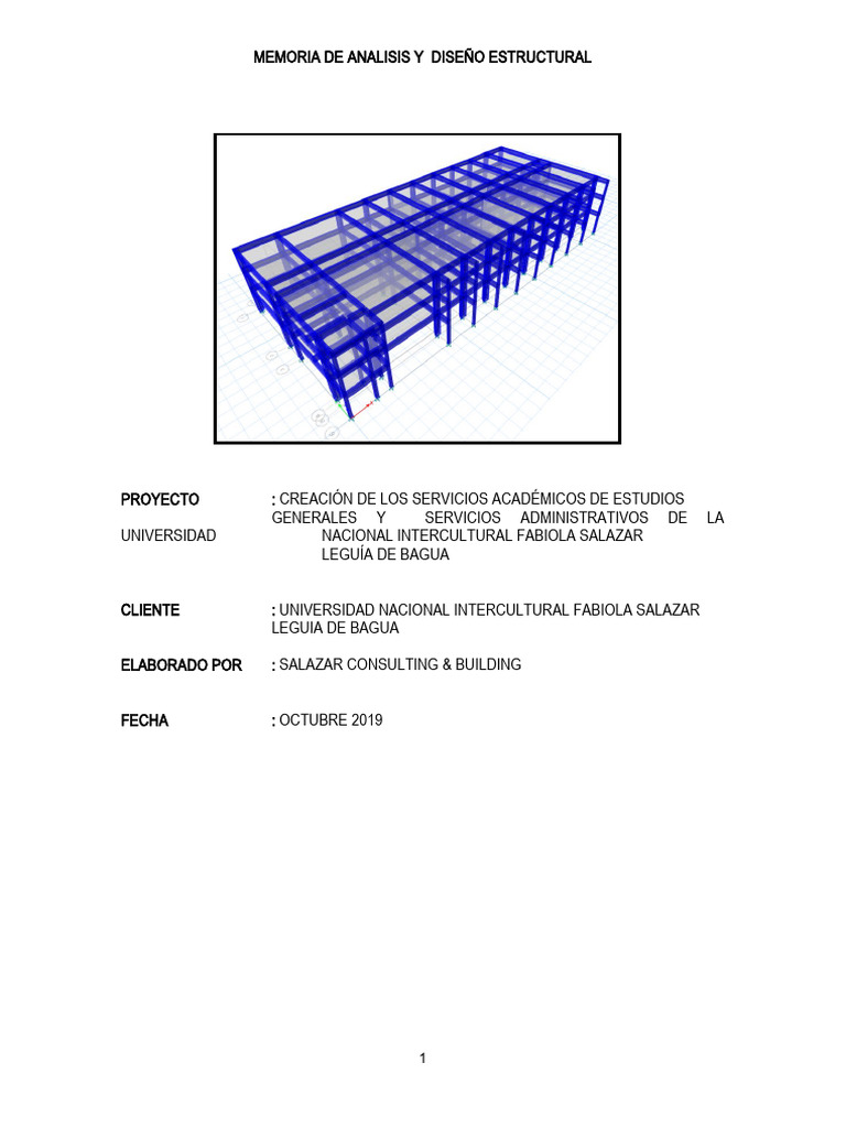 MEMORIA ANALISIS ESTRUCTURAL | PDF | Viga (Estructura) | Rigidez