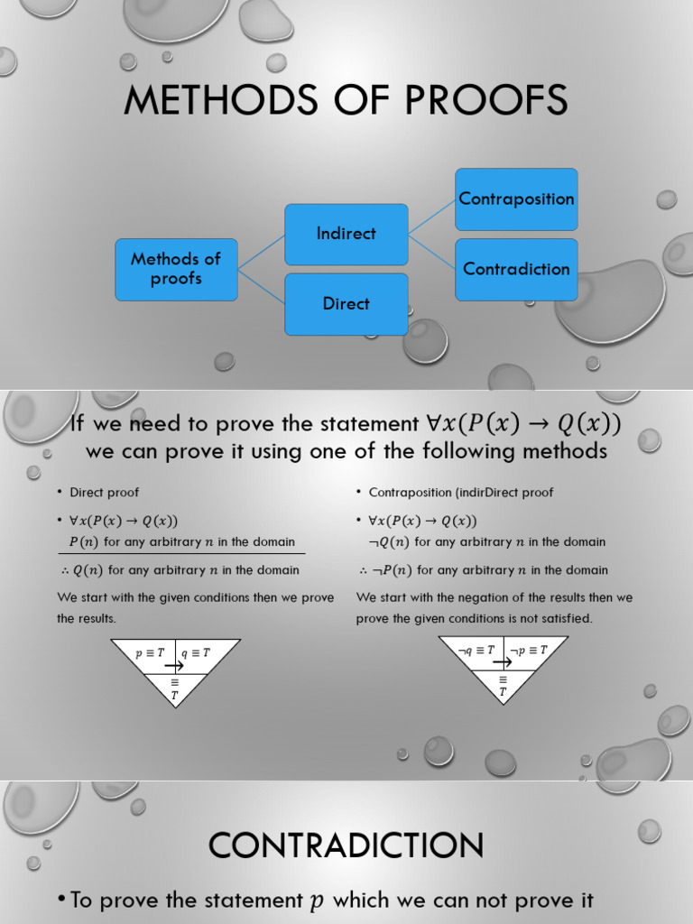 Methods of Proof | PDF | Mathematical Proof | Mathematical Concepts
