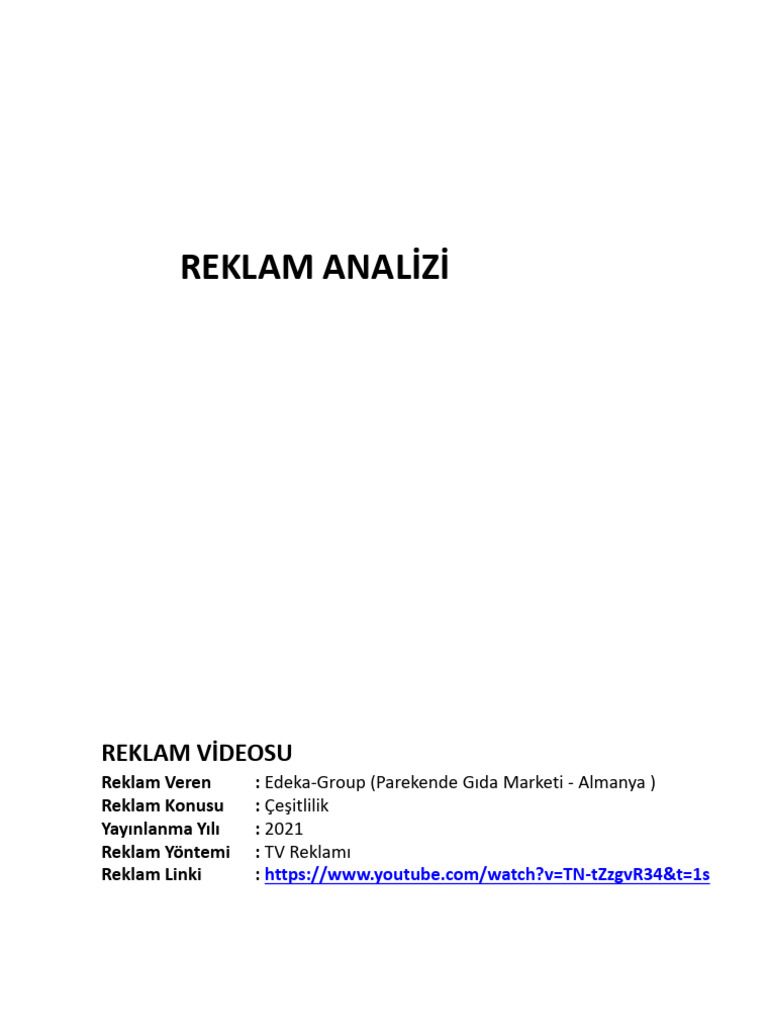 Fatma Kurt - Reklam Analizi | PDF