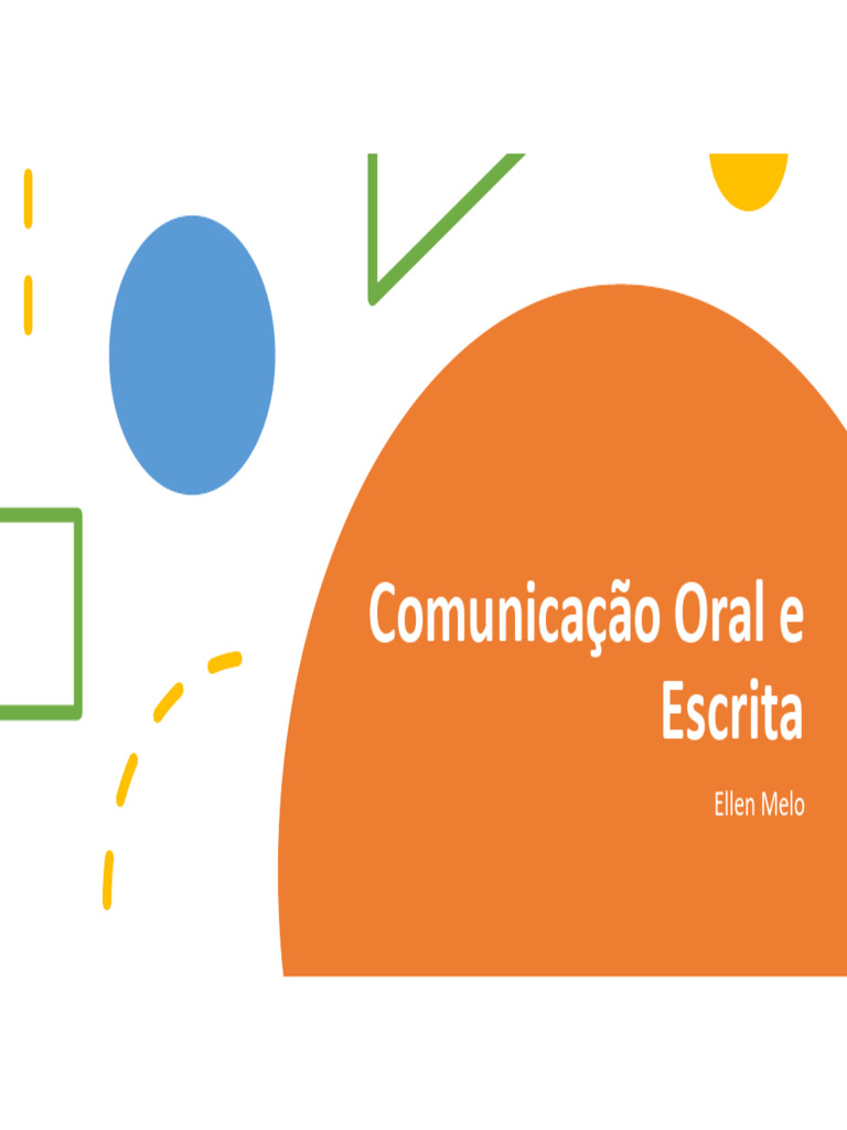 Comunicação Oral e Escrita: Ellen Melo | PDF