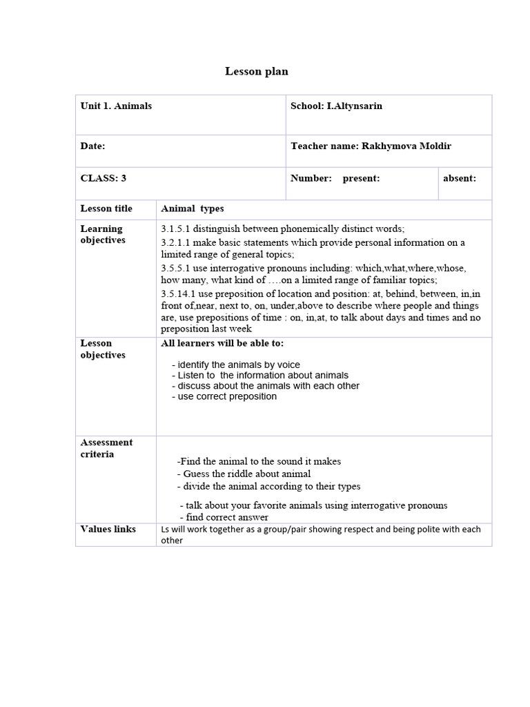 3 Sinip Animals | PDF | Learning | Cognition