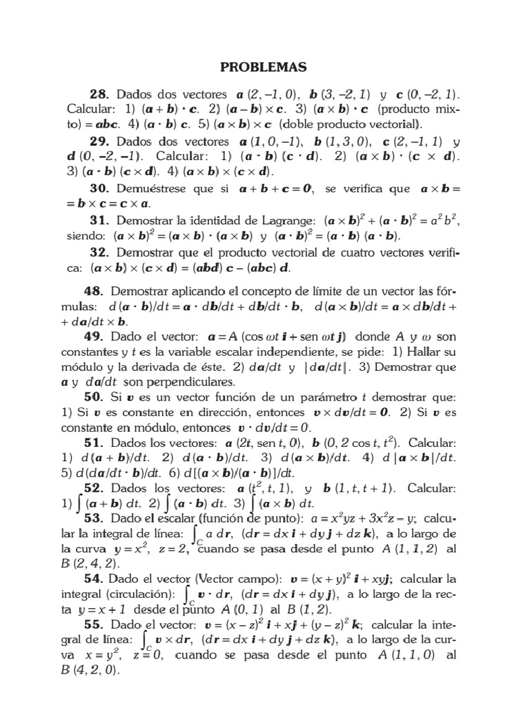 Ejercicios 02 Vectores | PDF